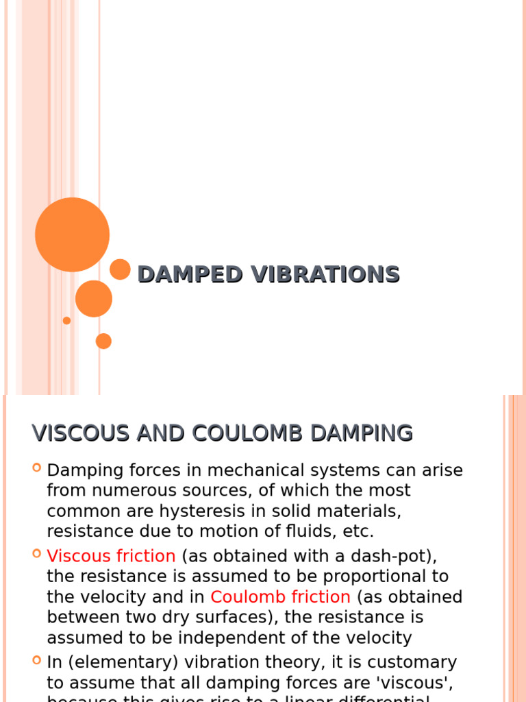 15 Damped Vibrations | PDF