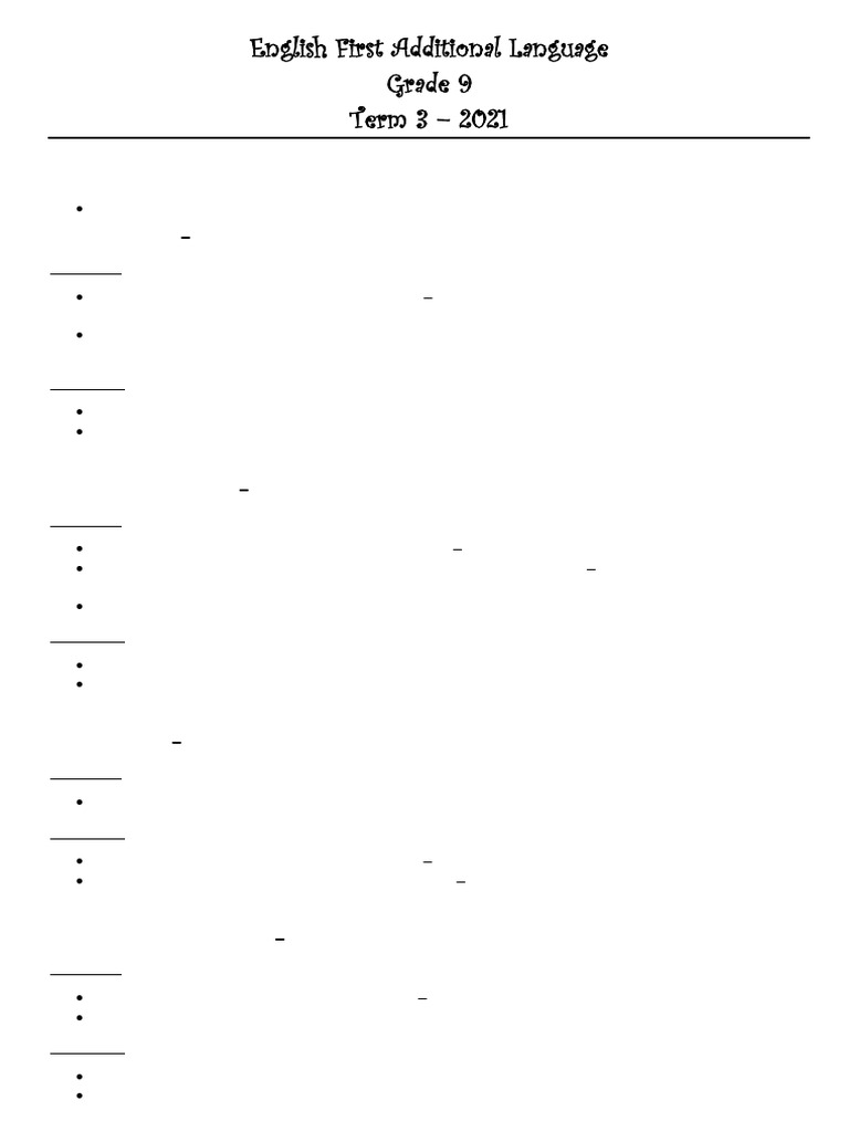 2021-English-First-Additional-Language-Grade-9-Term-3 | PDF