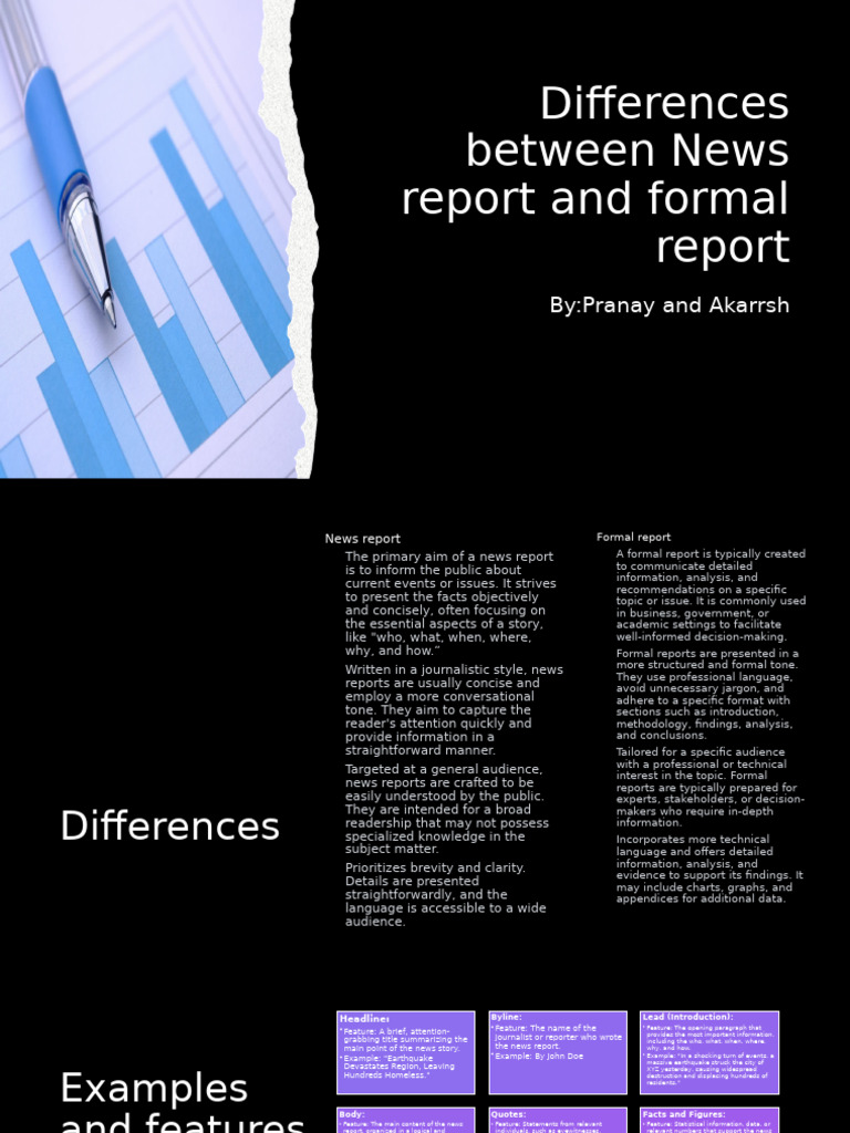 Differences Between News Report and Formal Report | PDF