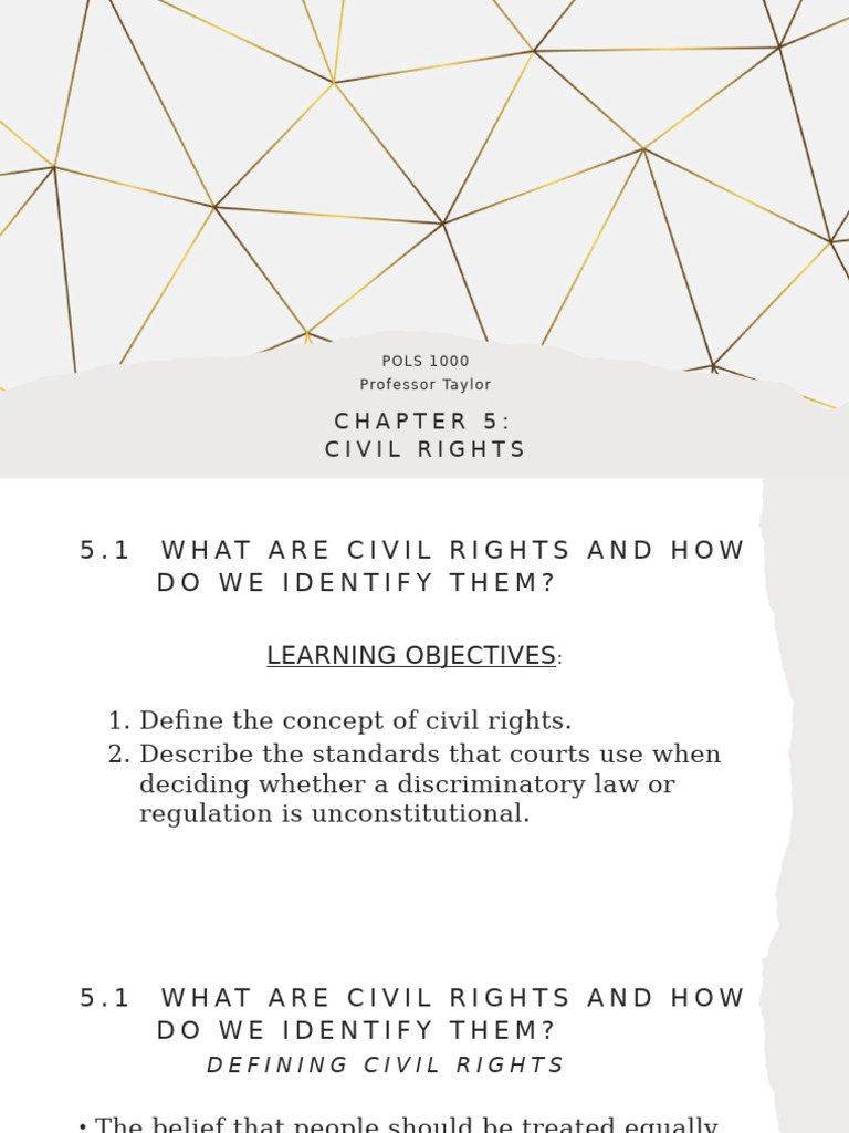 POLS1000 Chapter 5 Civil Rights | PDF