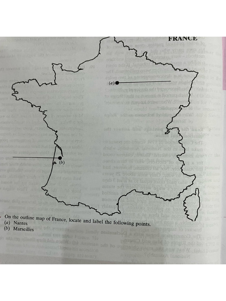 History Maps of France Russia Answer Key Class 9th | PDF