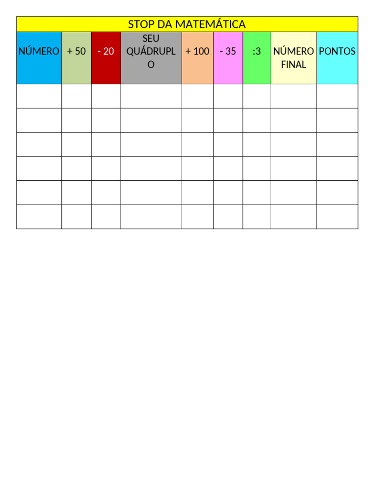 Stop Da Matemática - Divisão | PDF