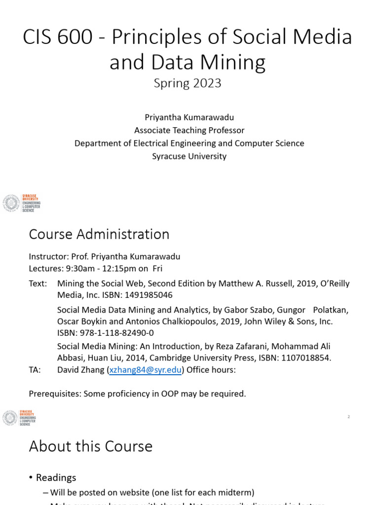 Week 1 CIS600 SMDM Intro | PDF