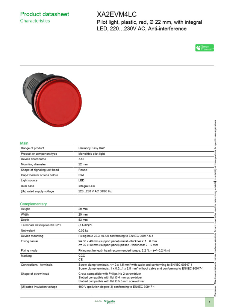 Easy Harmony XA2E - XA2EVM4LC | PDF