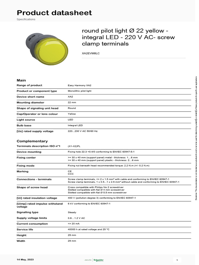 Easy Harmony XA2 - XA2EVM8LC | PDF