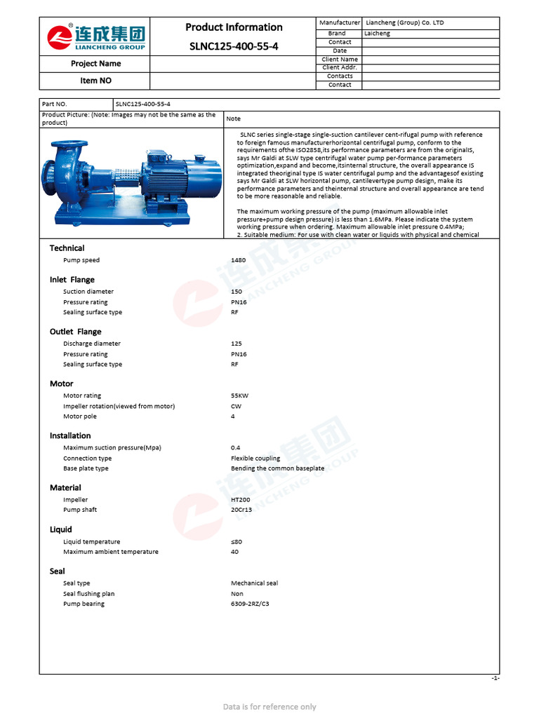 Data Sheet - SLNC125-400 | PDF