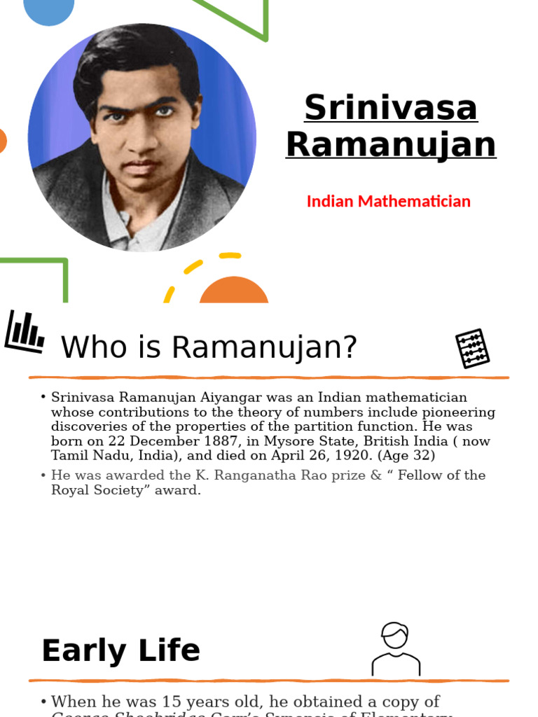 Srinivasa Ramanujan | PDF