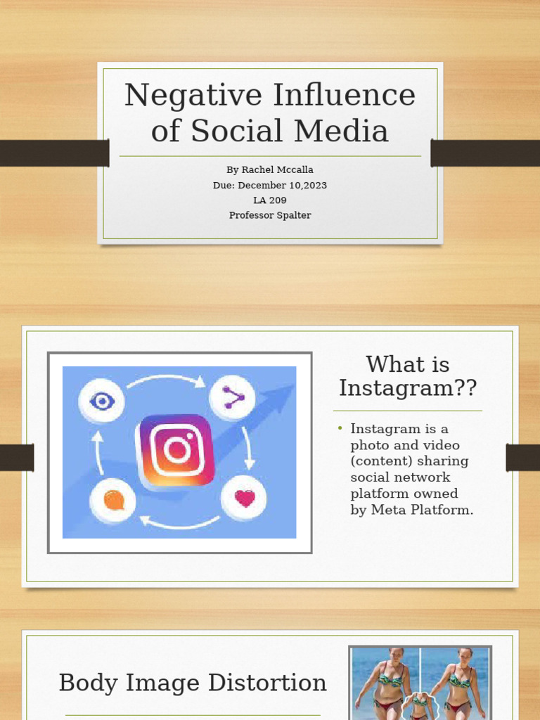 Negative Influence of Social Media Final PowerPoint | PDF