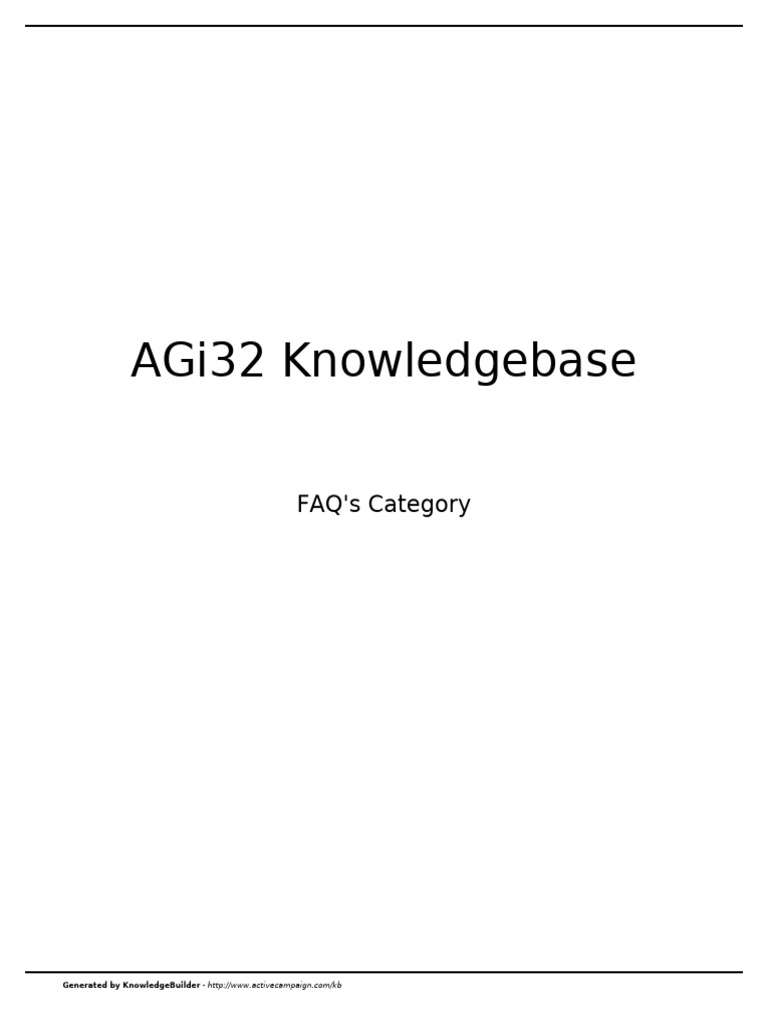 AGi32 Knowledgebase | PDF
