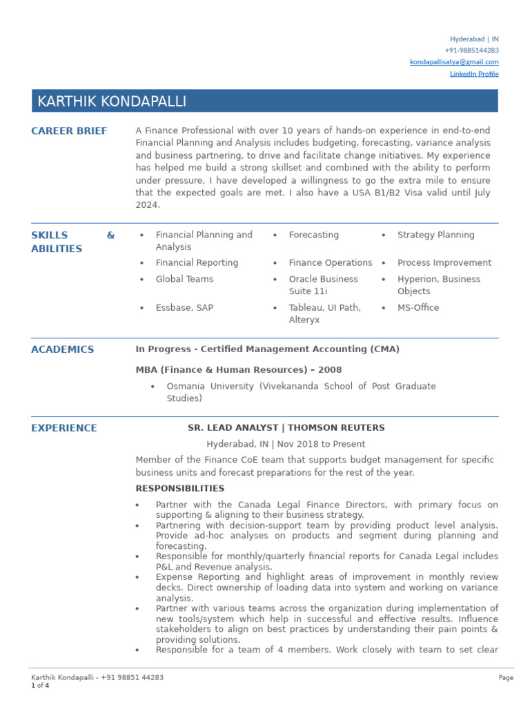 Karthik Kondapalli - Resume | PDF