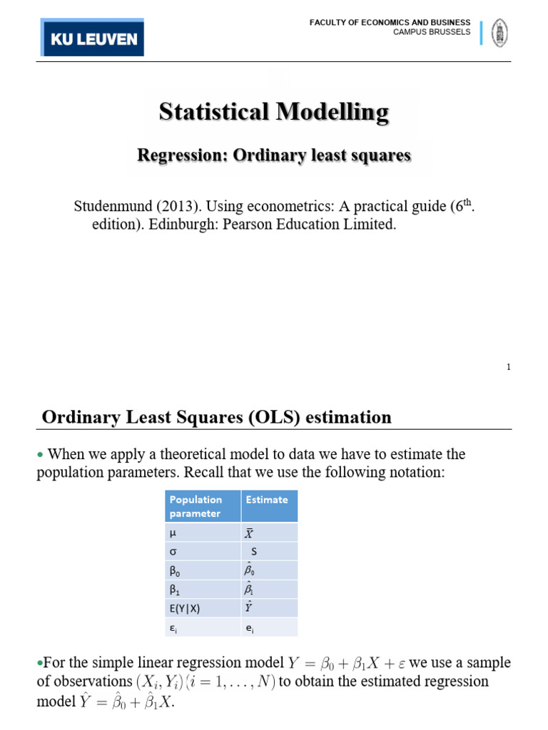 Chapter8 Ordinary Least Squares | PDF