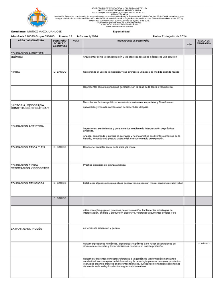 Boletín Logros Proceso 3 | PDF