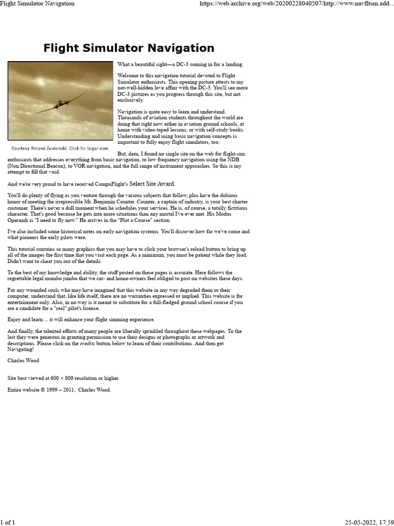 Flight Simulator Navigation - CW | PDF