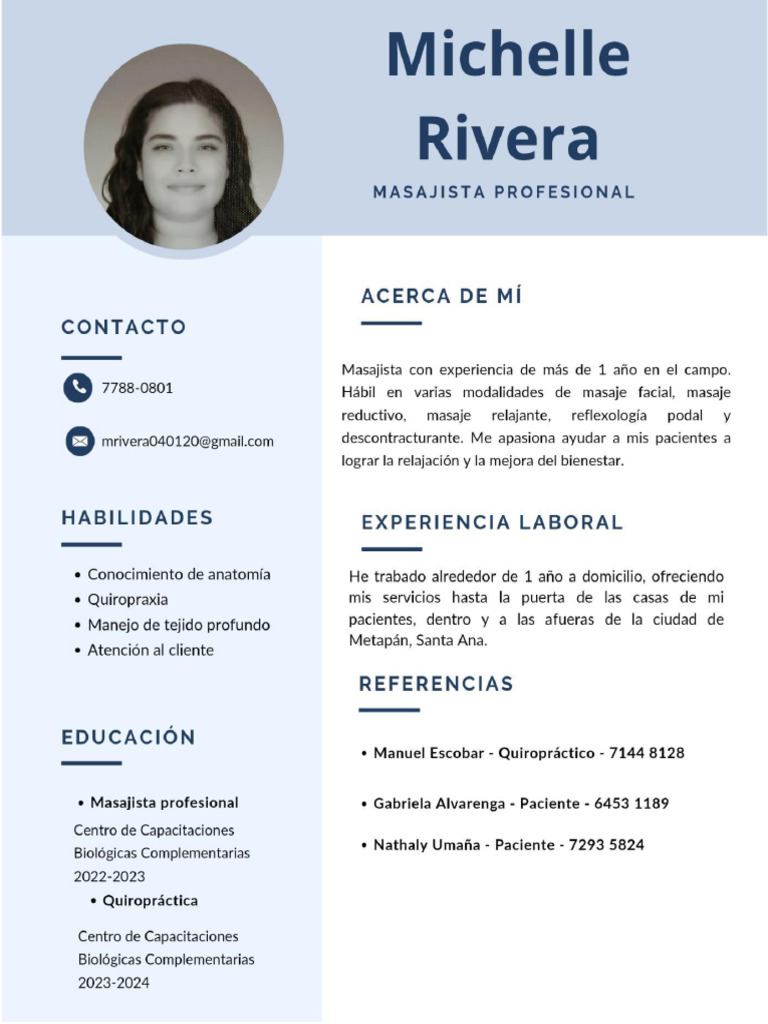 CV - Michelle Rivera | PDF