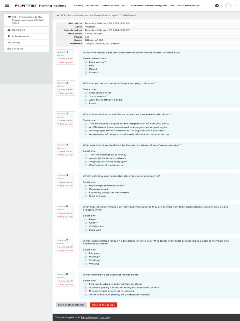 Quiz - Social Engineering - Attempt Review | PDF
