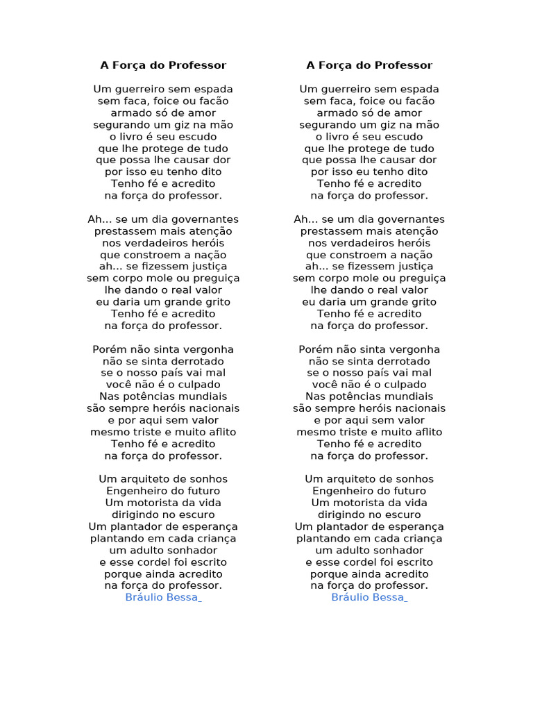 A Força Do Professor | PDF