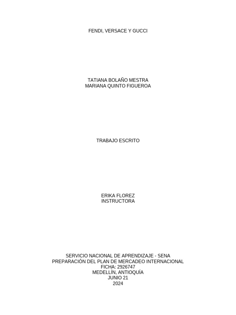 Fendi, Versace y Gucci Ofic | PDF | Marca | Moda