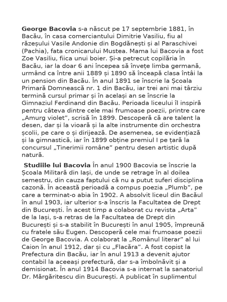 Bacovia | PDF