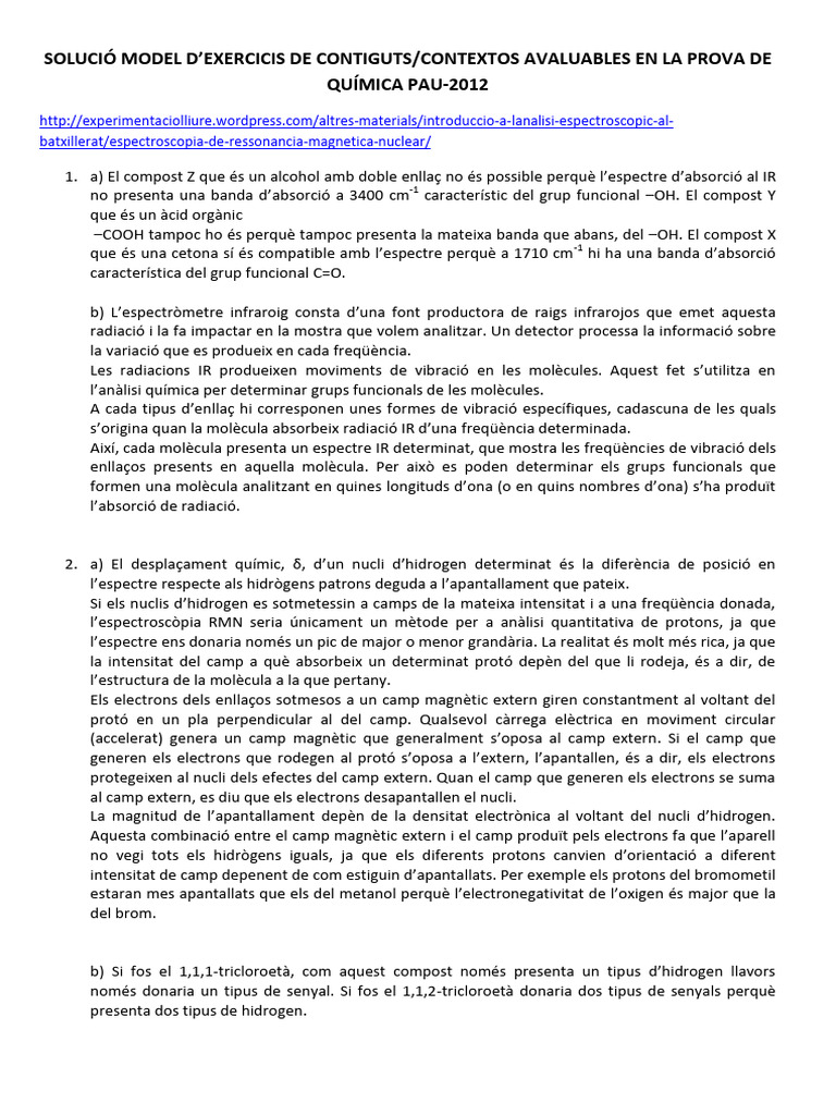 Solucic3b3 1 Model Pau Ir RMN | PDF