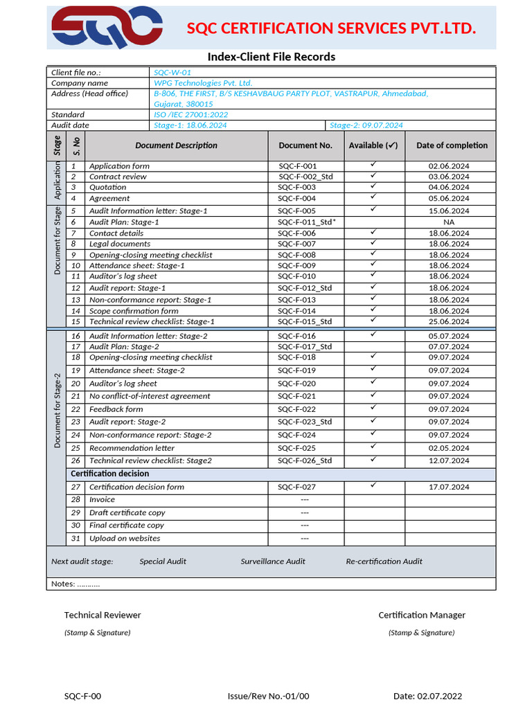 Index-Client File | PDF