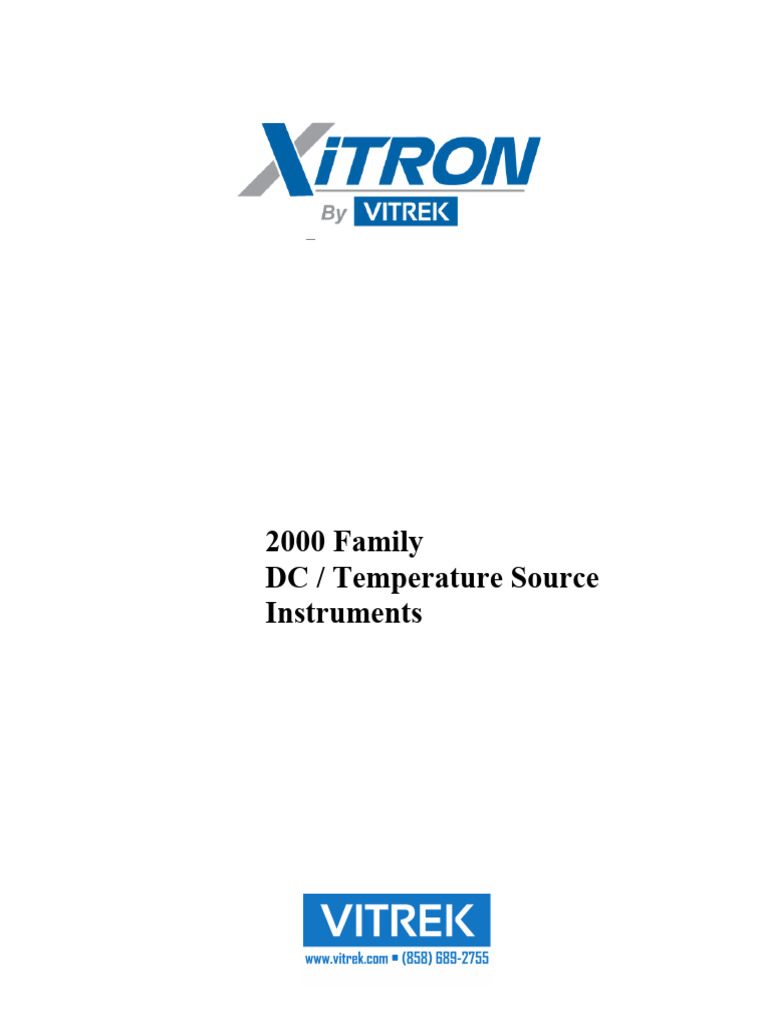 Xitron 2000 Series Pdf