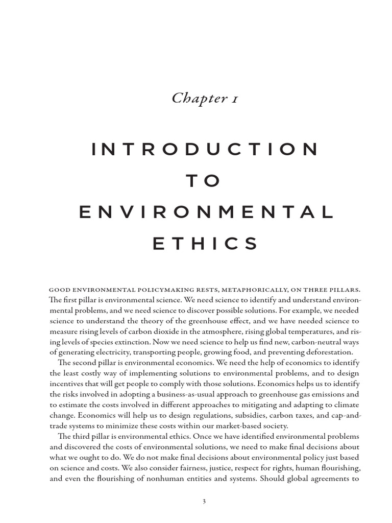 Environmental Ethics CH 1 Kernohan 2012 | PDF