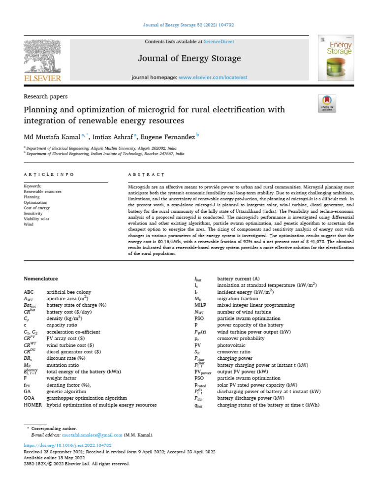 Diseño de Microred Híbrida Renovable | PDF