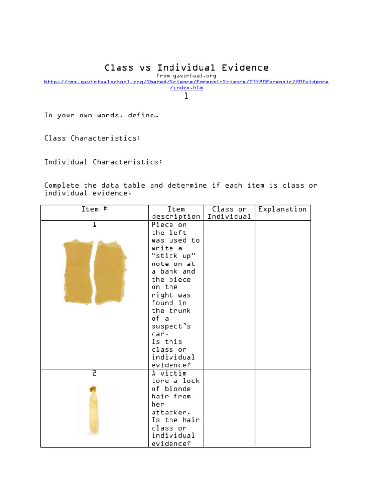Class Vs Individual Evidence | PDF