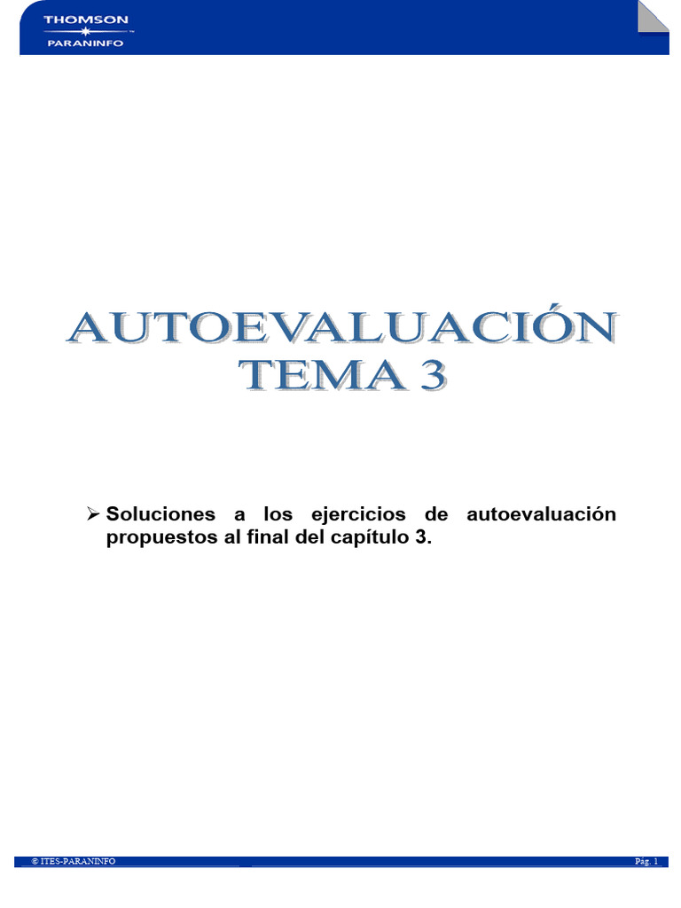 Autoevaluacion Tema3 | PDF