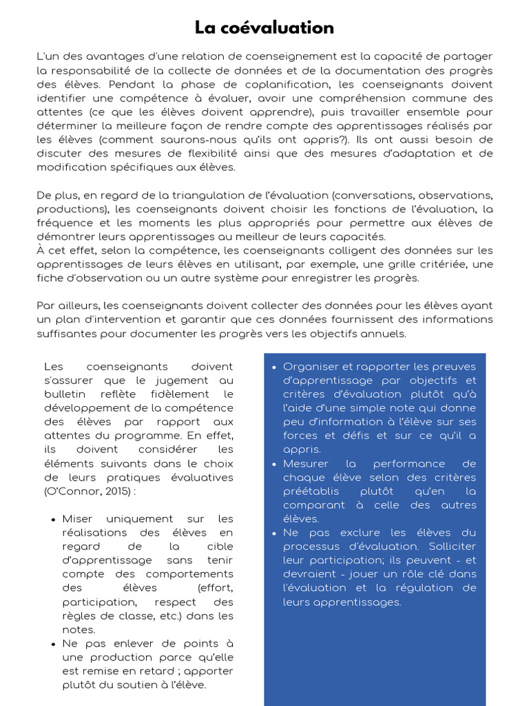 La Coévaluation | PDF