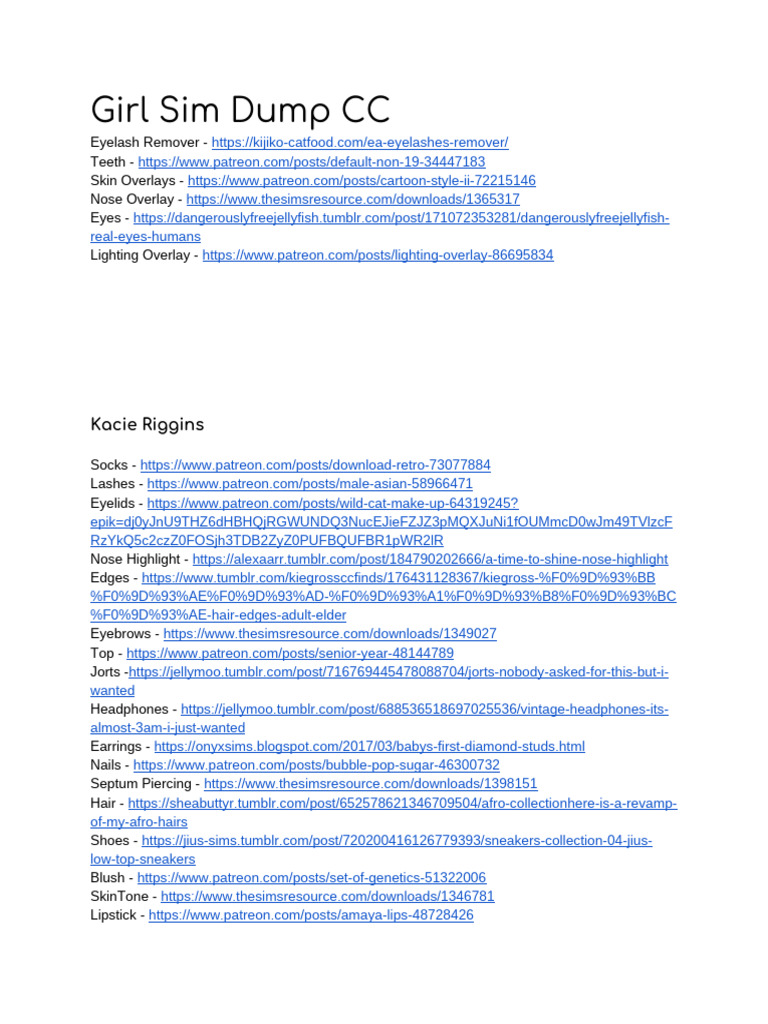 Girls Sim Dump 1 CC | PDF