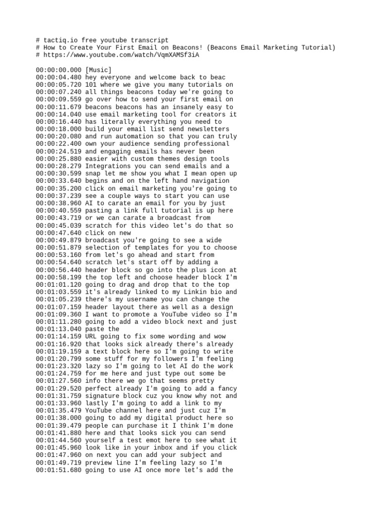 Tactiq Free Transcript VqmXAMSf3iA | PDF