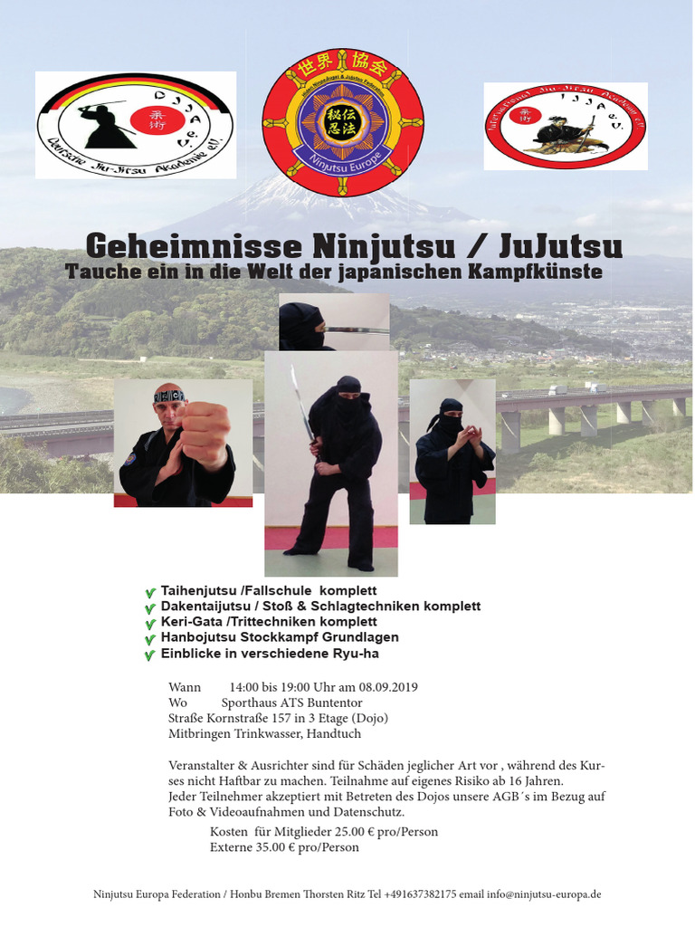 Geheimnisse Ninjutsu Jujutsu Deutsche Jiu Jitsu Geheimnisse Ninjutsu | PDF