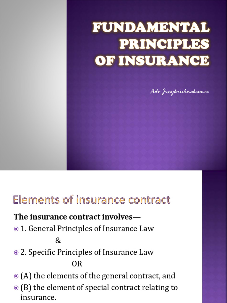Fundamental Principles of Insurance New | PDF | Insurance | Subrogation