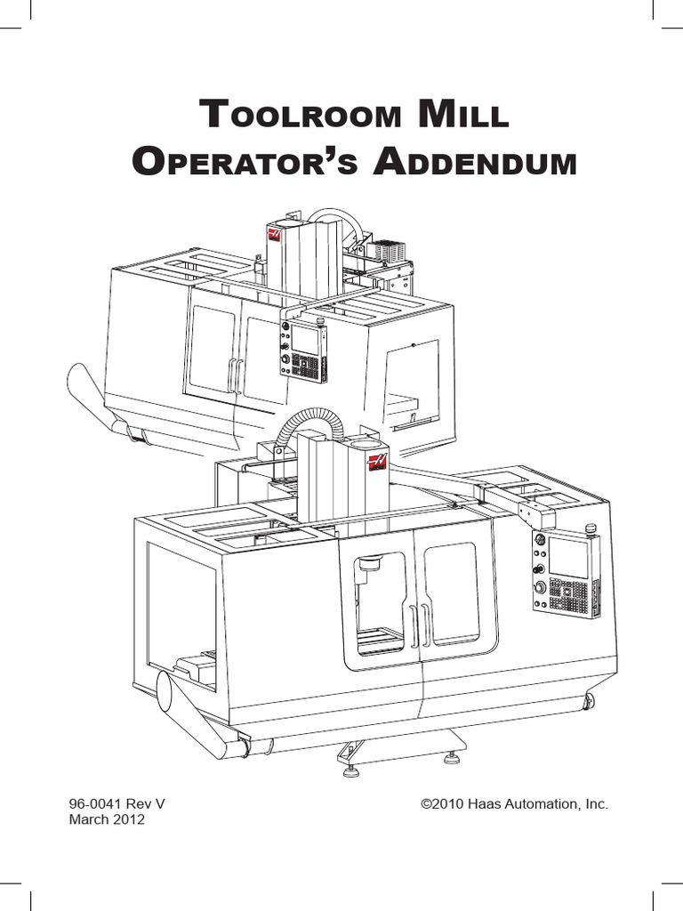 Haas TM-2P Toolroom Mill Operator Guide | PDF | Machining | Drilling