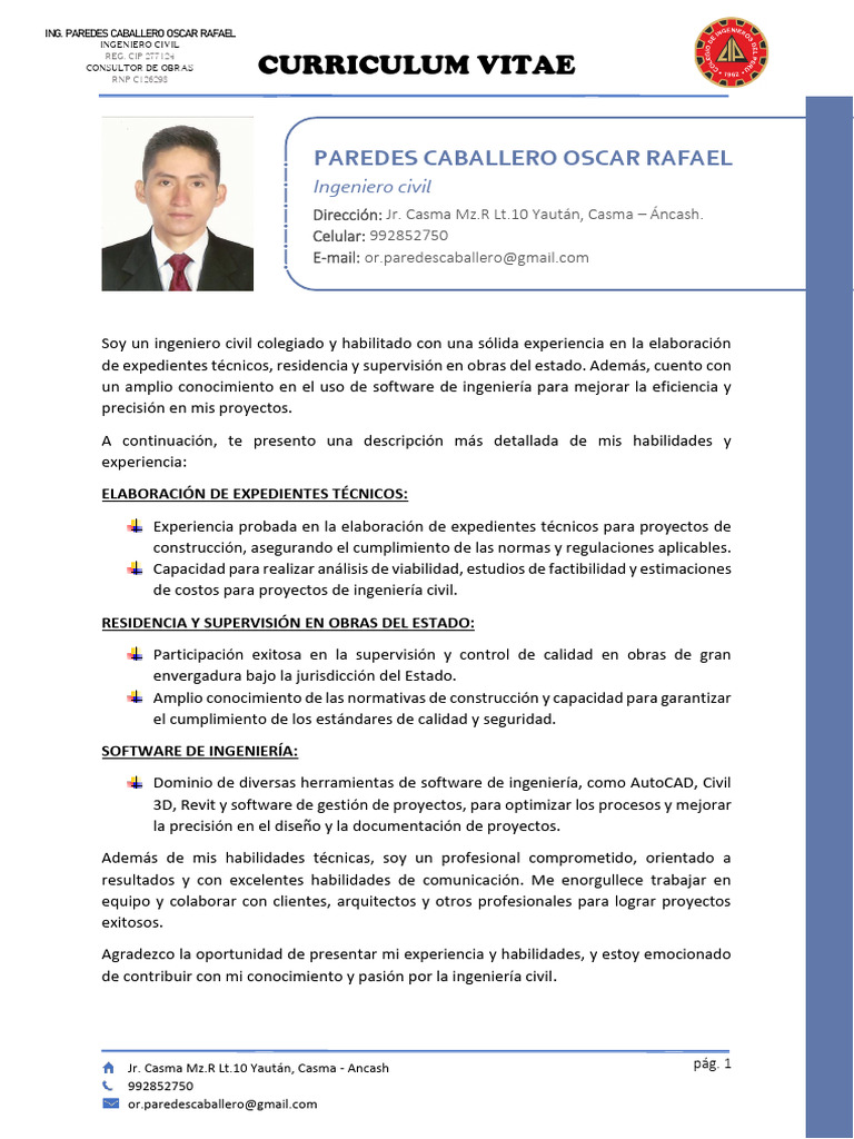 Curriculum Vitae Rafael 2023 | PDF