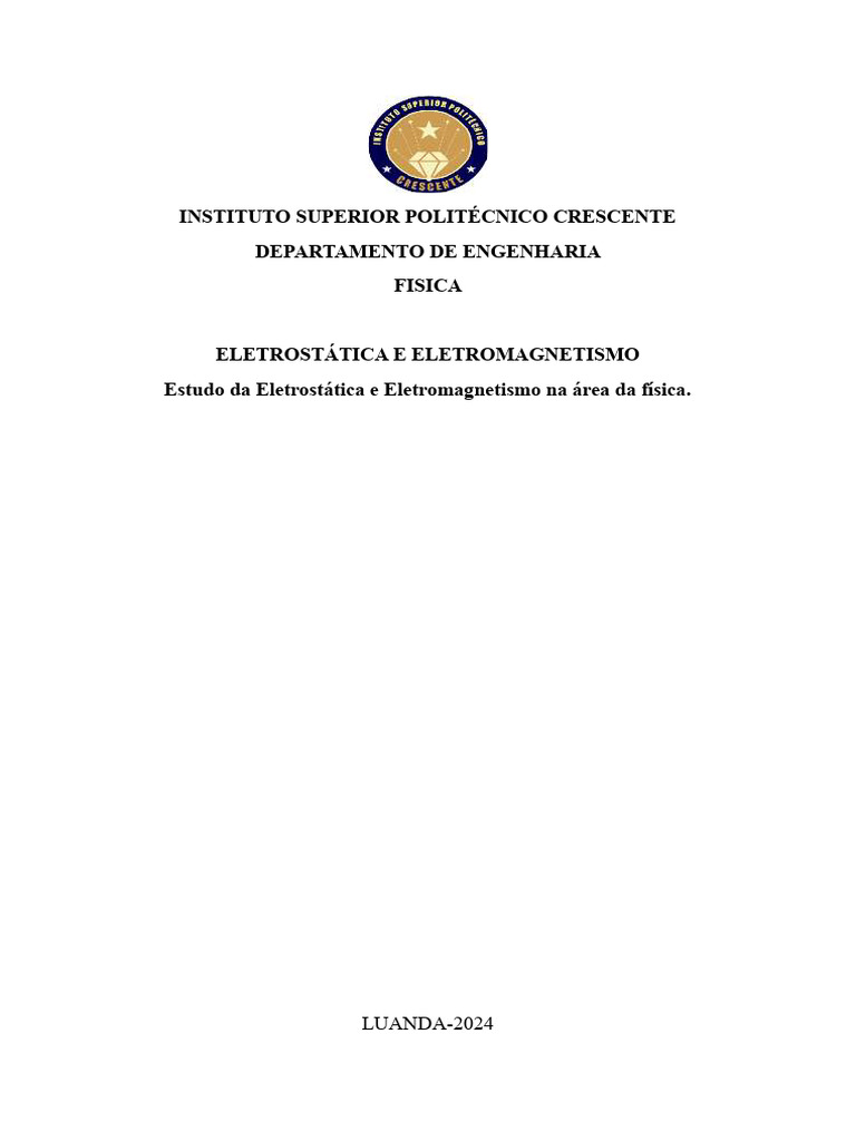 Fisica Eletrostatica Pdf