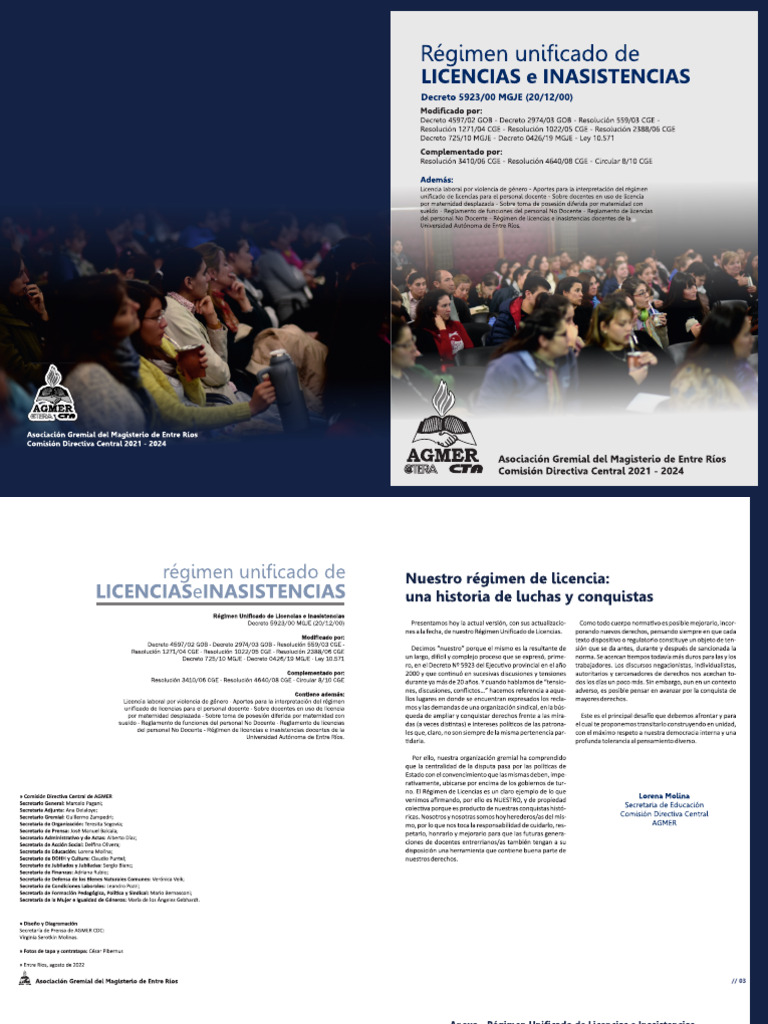 2022-Régimen de Licencias Final Cvas 12 | PDF