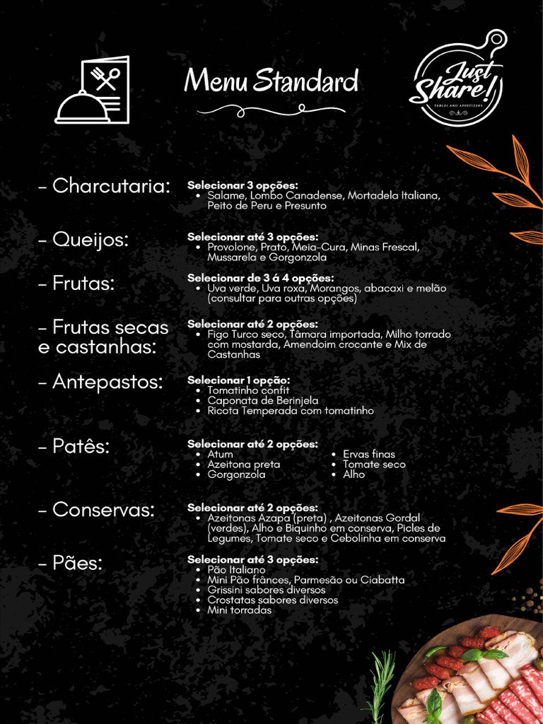 Menu Standard | PDF