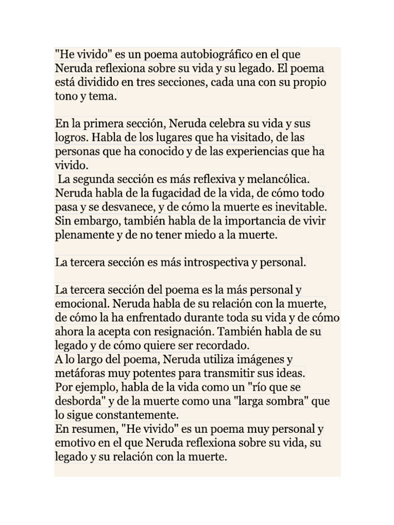 Confieso Que He Vivido | PDF