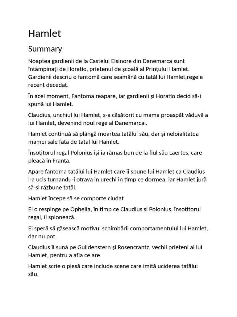 Hamlet TPL | PDF