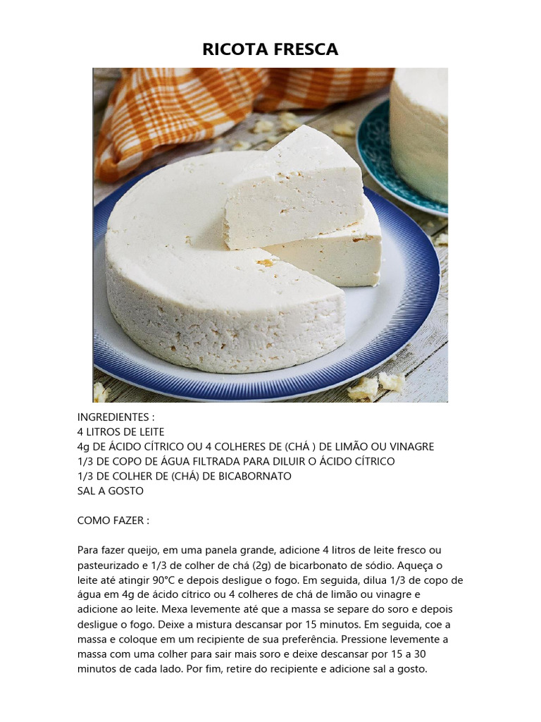Ricota Fresca | PDF