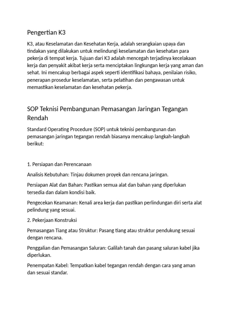 Pengertian K3 | PDF