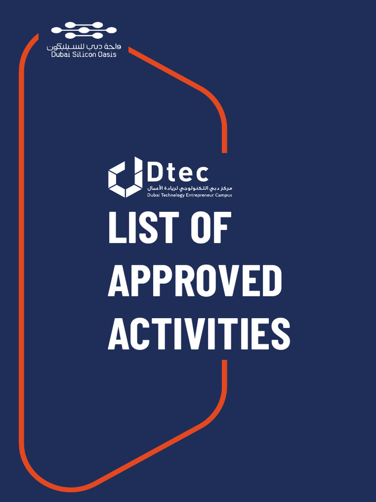 Dtec List of Approved Activities - 2023 | PDF