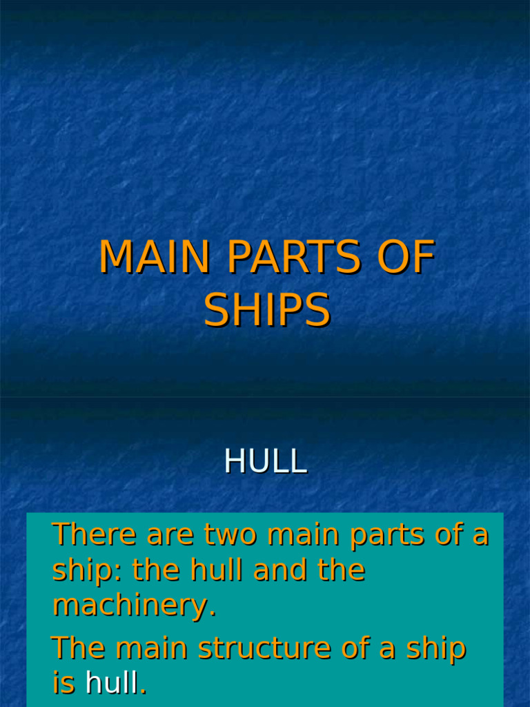 Main Parts of Ships | PDF