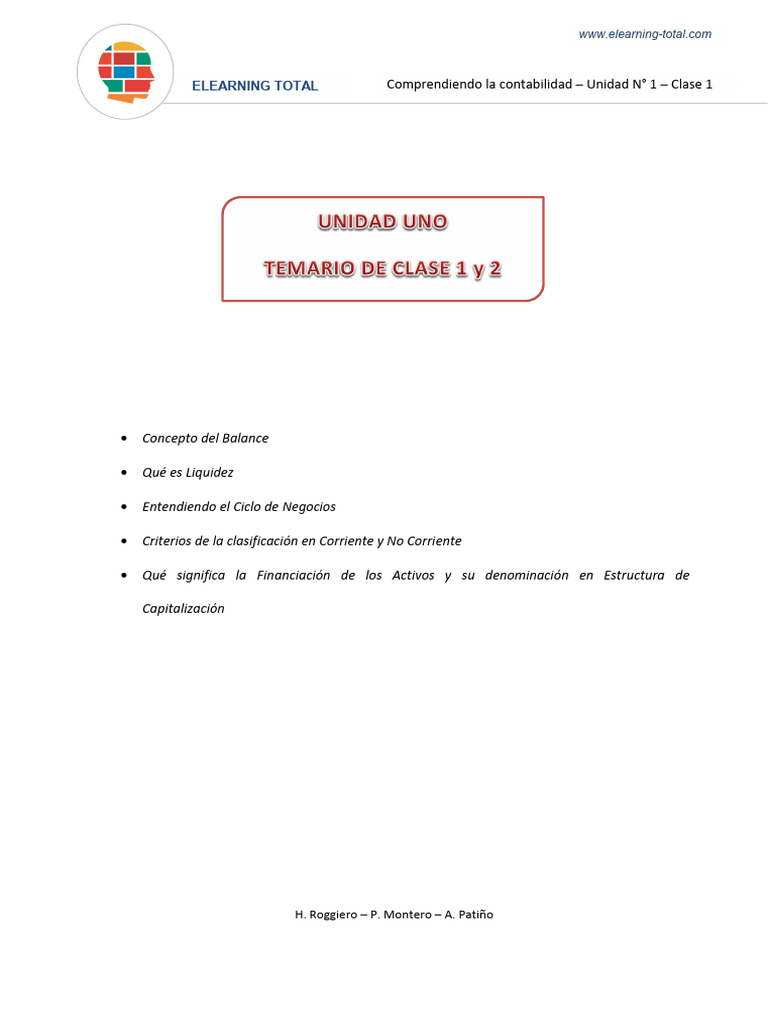 Unidad 1 - Clase 1.0 | PDF
