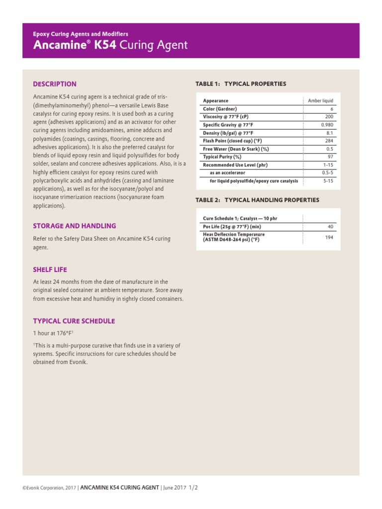 Evonik-Ancamne K54 | PDF