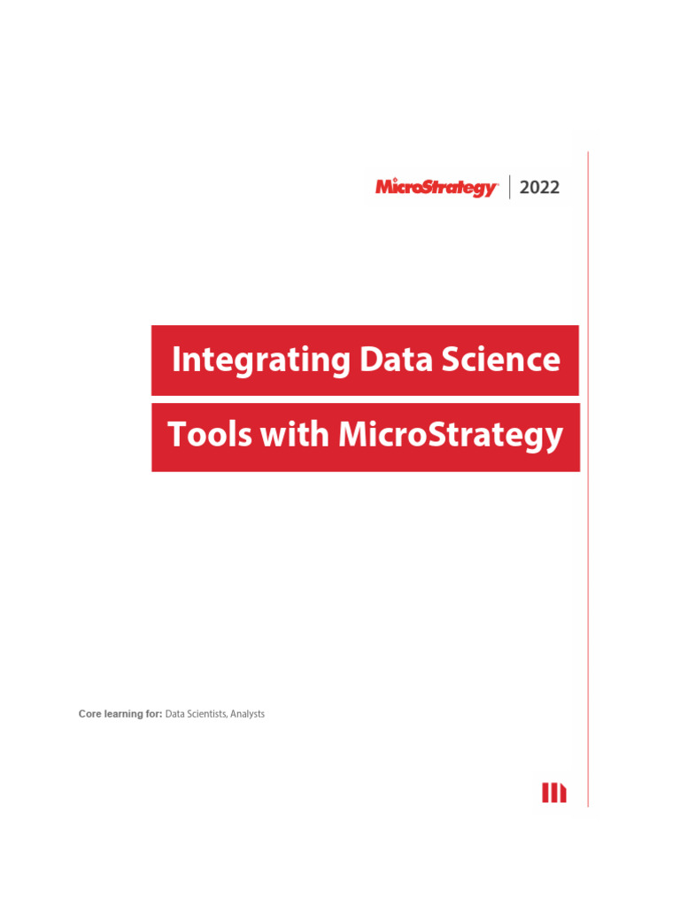 Integrating Data Science Tools With MicroStrategy | PDF