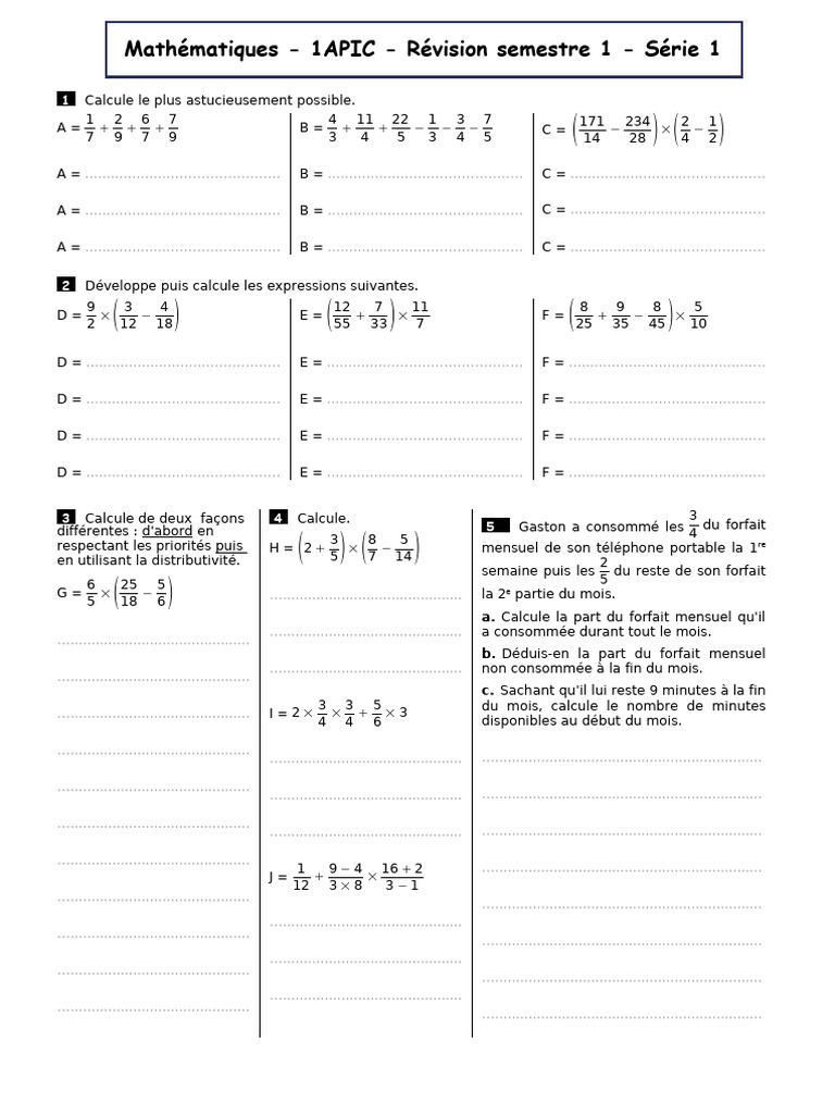 Révision S1 | PDF