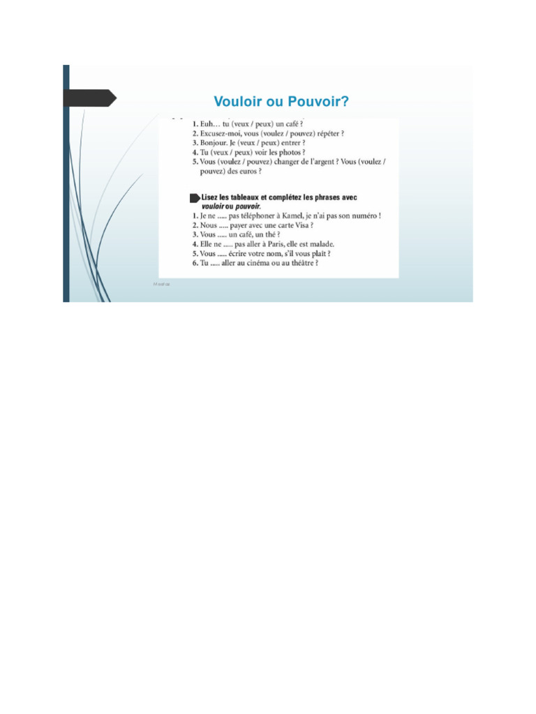 pouvoir et vouloir | PDF